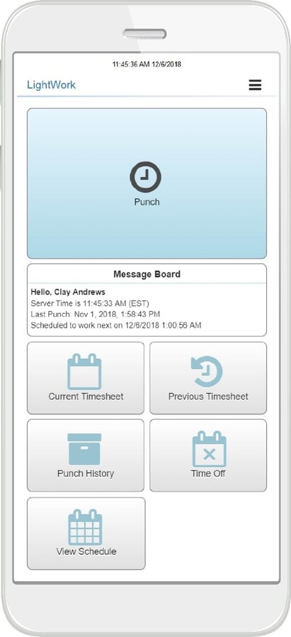 LightWork Time for Employees